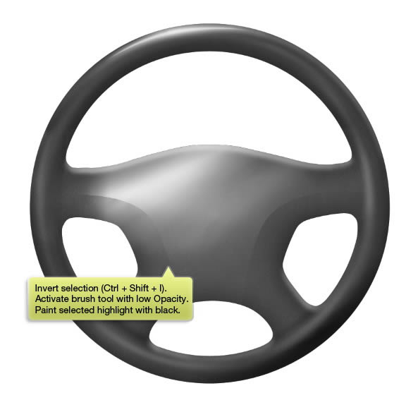 How to Draw a Steering Wheel and Dashboard in Photoshop