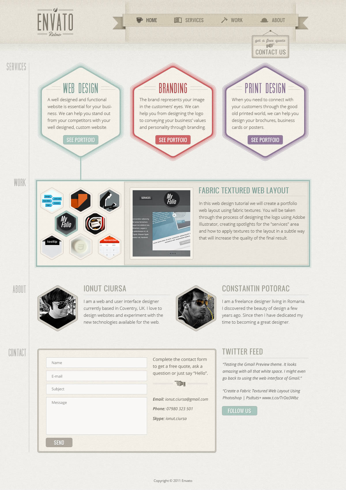 Create a One-Page Retro Web Design Layout in Photoshop | Envato Tuts+